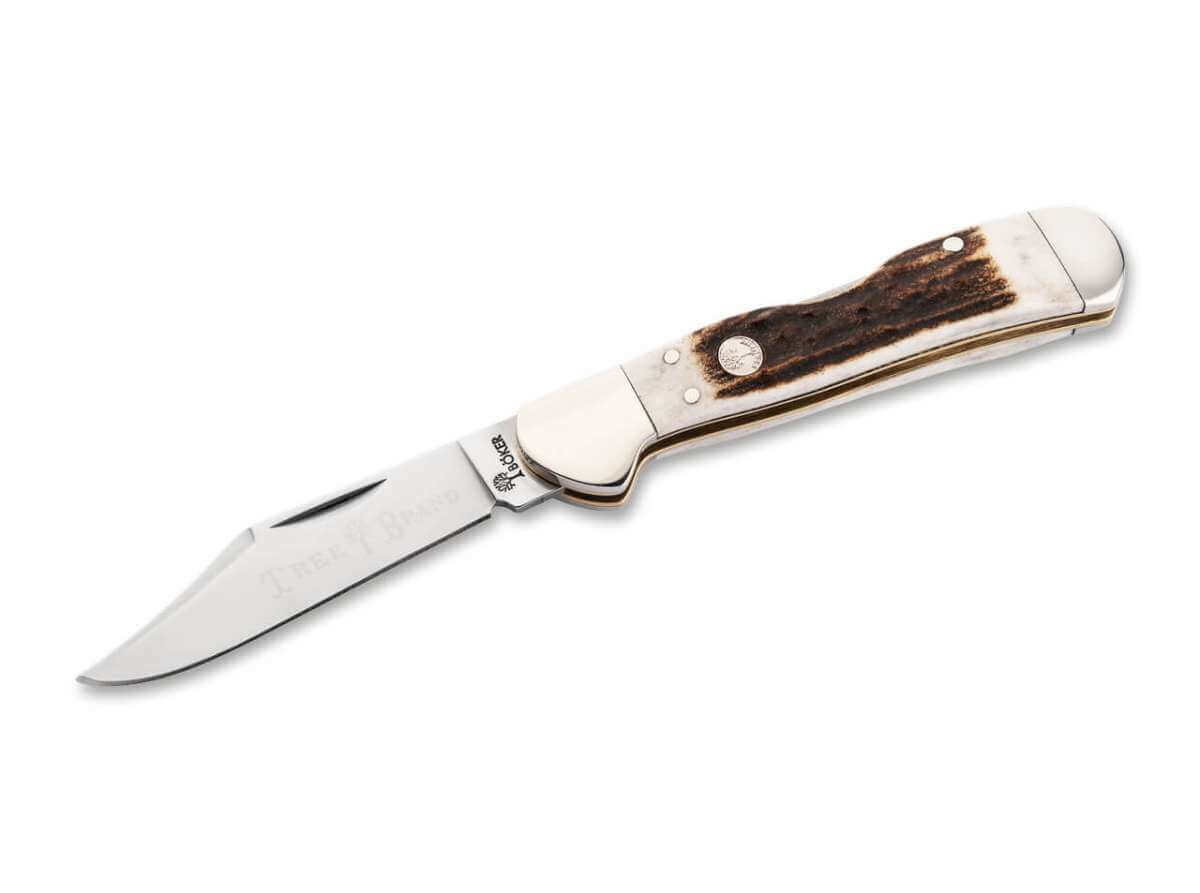 Böker Manufaktur Treebrand Copperhead Backlock Stag | Boker USA